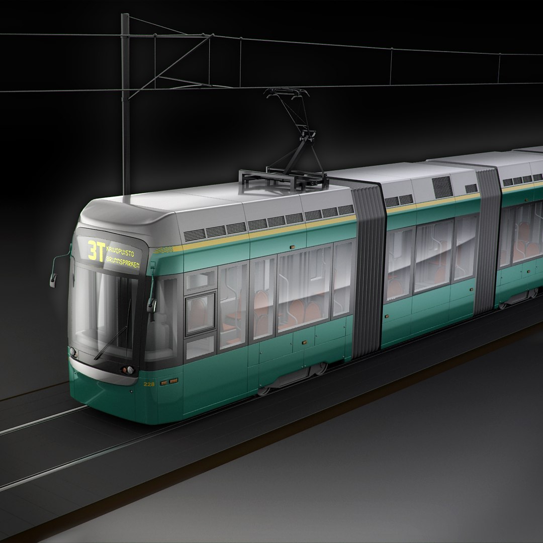 3d Variotram Helsinki Model