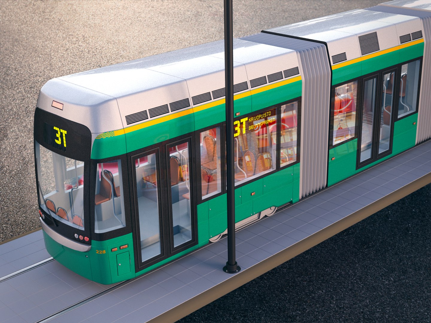 3d Variotram Helsinki Model