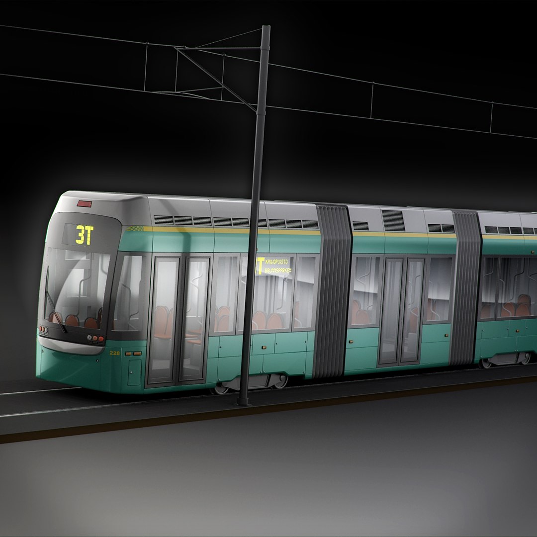 3d Variotram Helsinki Model