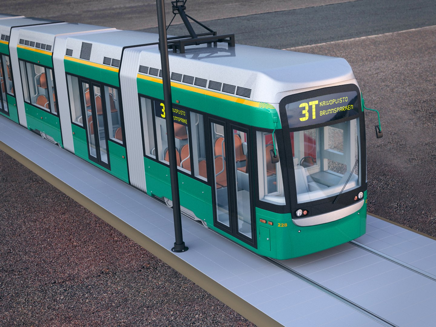 3d Variotram Helsinki Model