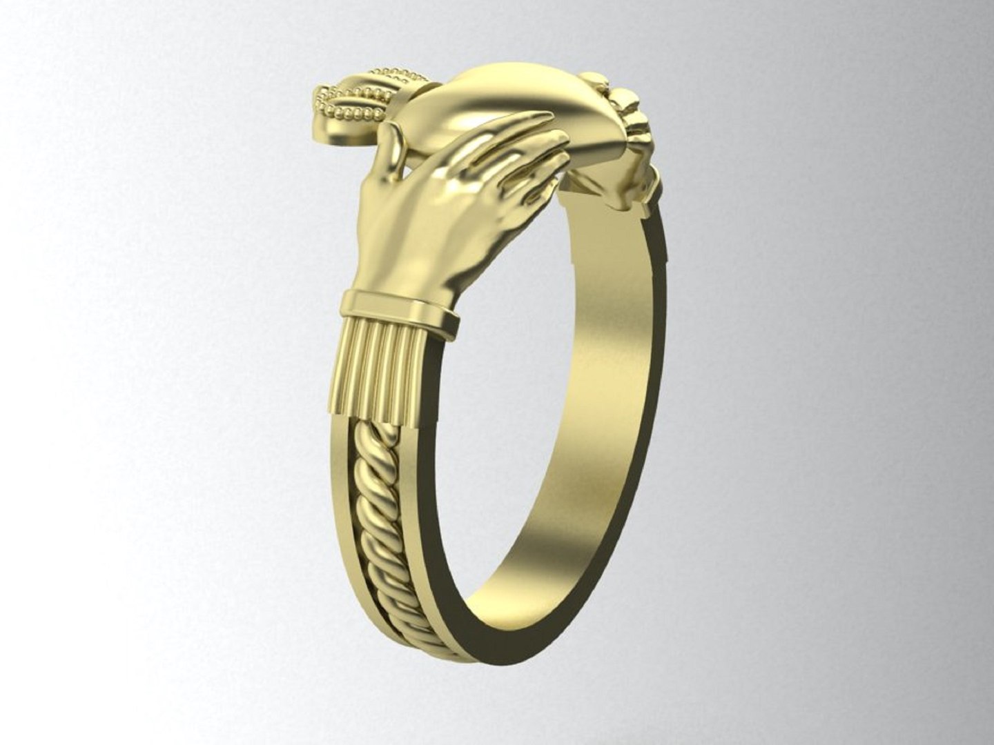 3D Claddagh Ring Number Model - TurboSquid 1673108