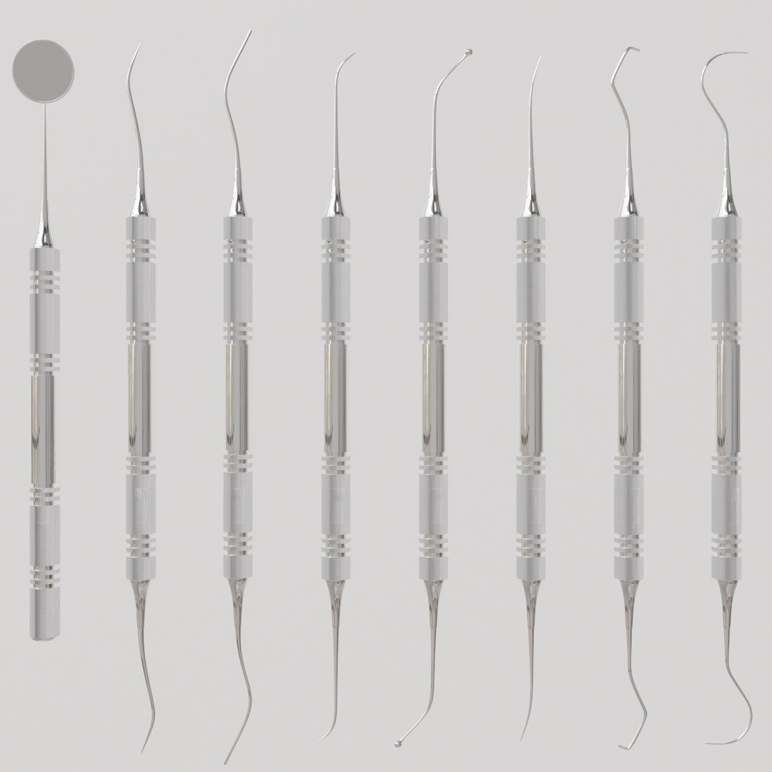 Dentist Pick Set 3D Model - TurboSquid 2145139