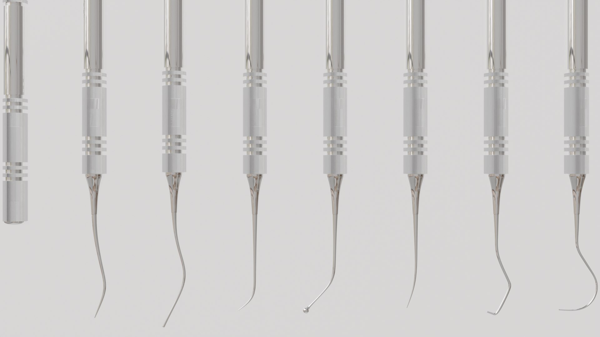 Dentist Pick Set 3D Model - TurboSquid 2145139