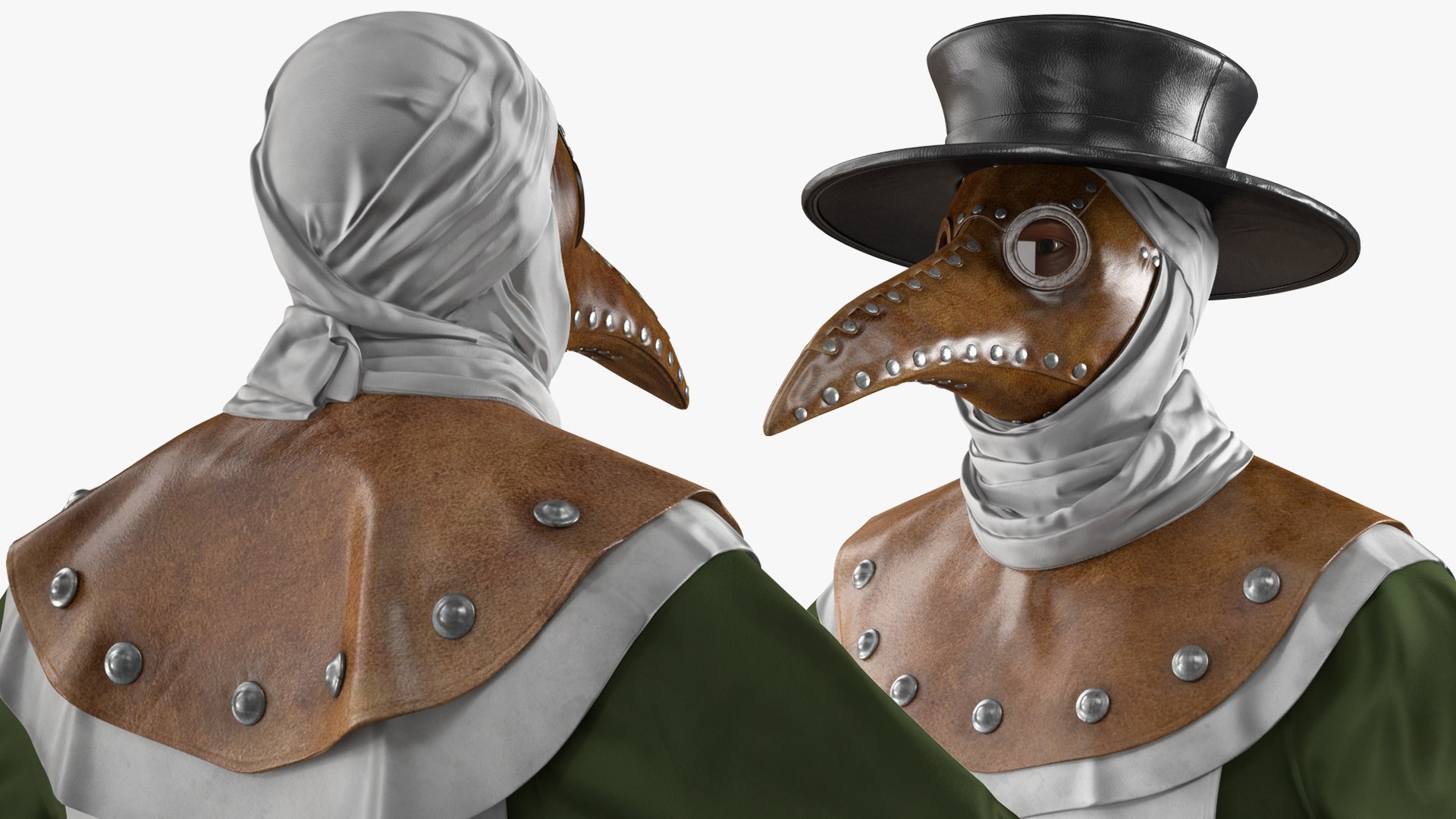 3D Plague Doctor Rigged For Cinema 4D - TurboSquid 2416637