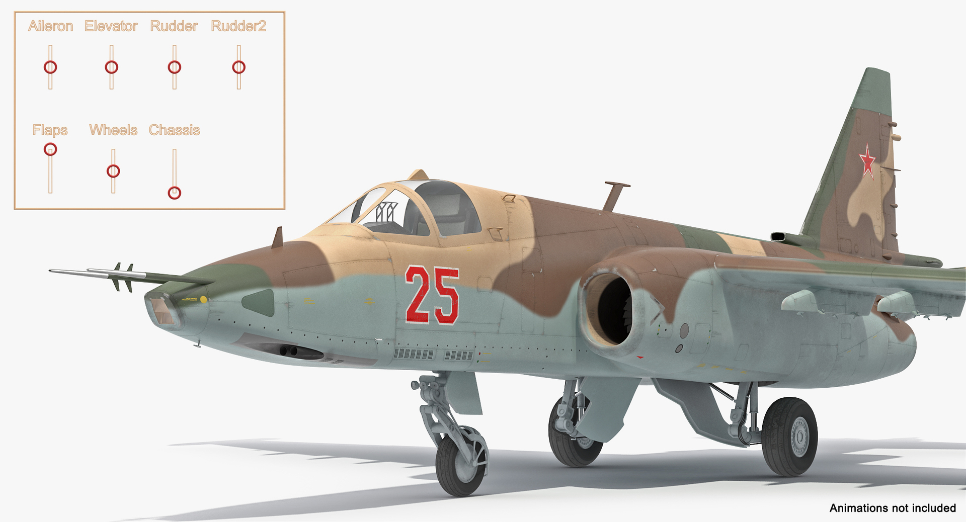 3D sukhoi su25 grach rigged model - TurboSquid 1330657