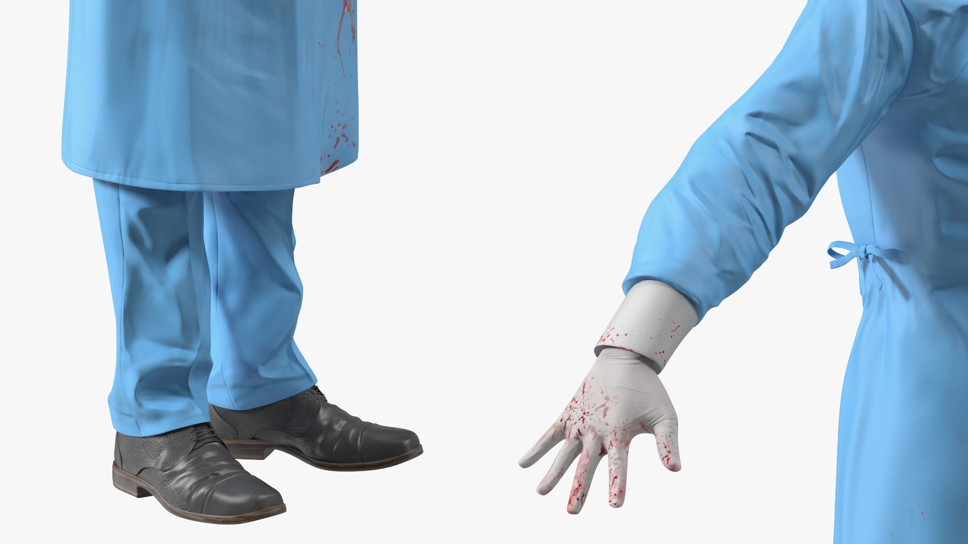 3D Blood Stained Surgeon Doctor In Mask Rigged For Cinema 4D Model ...