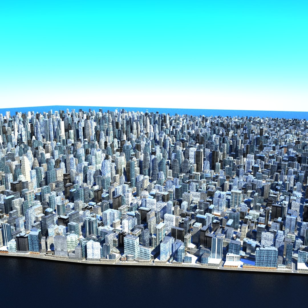Cityscape Scene Highrise 3d Model