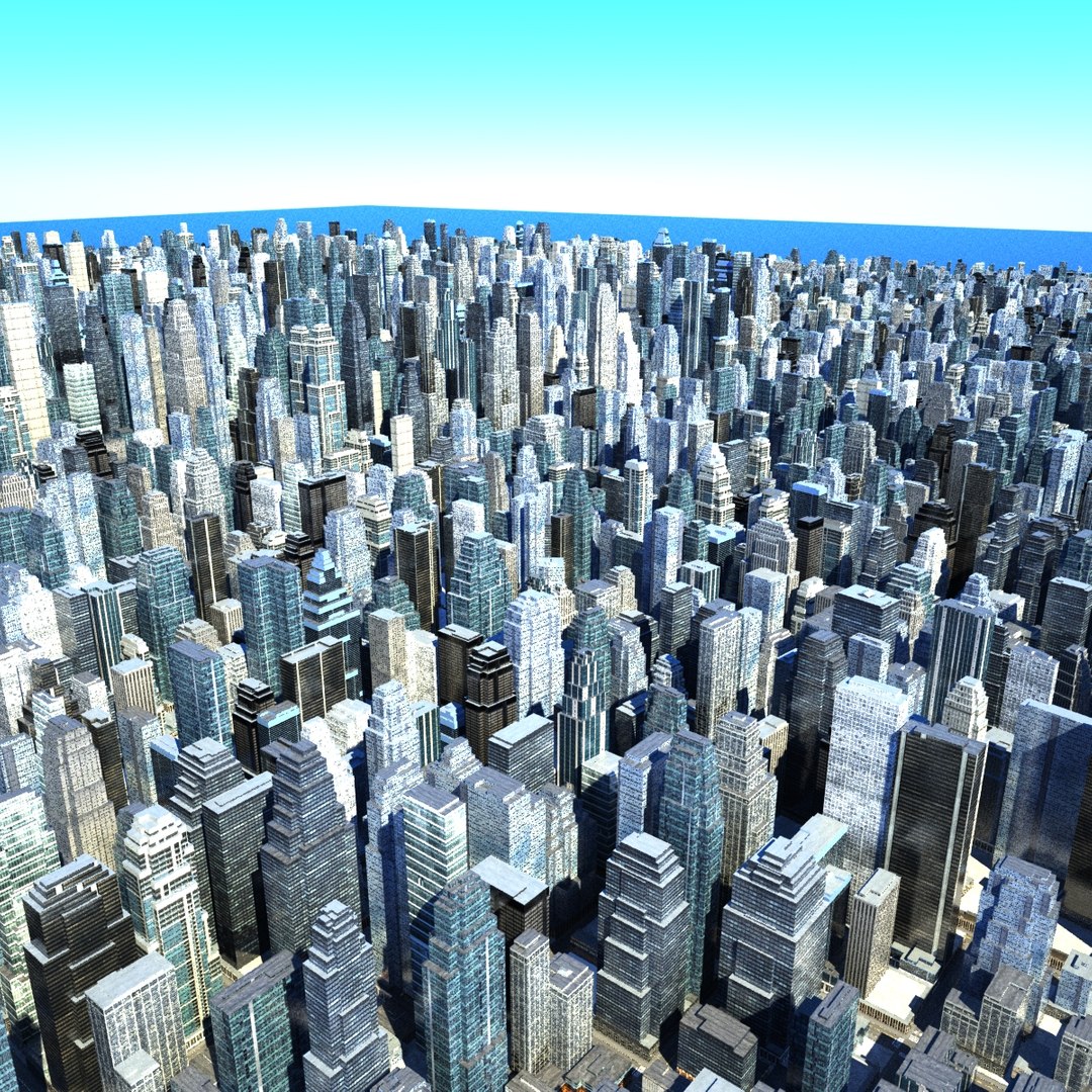 Cityscape Scene Highrise 3d Model