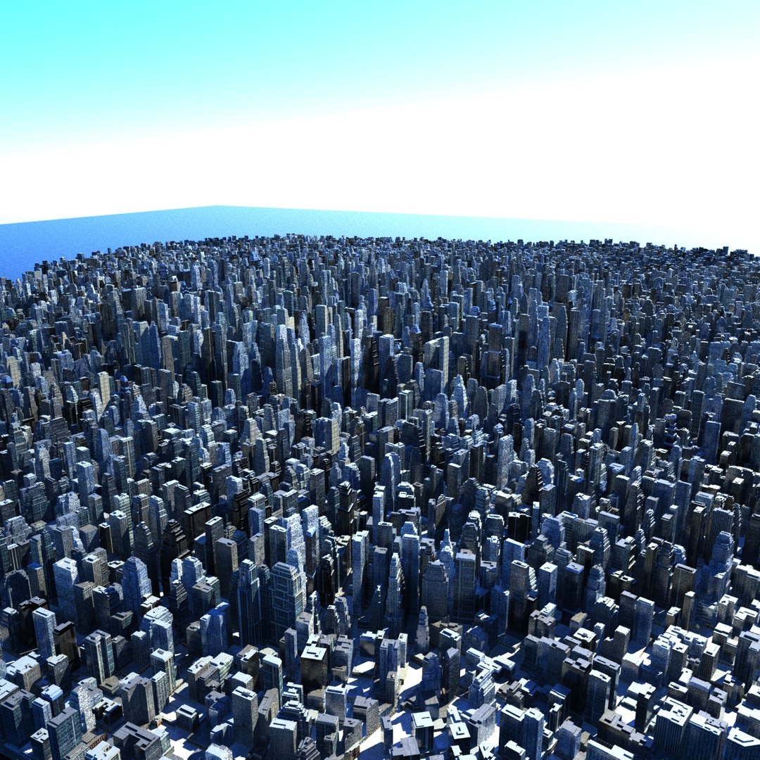 Cityscape Scene Highrise 3d Model