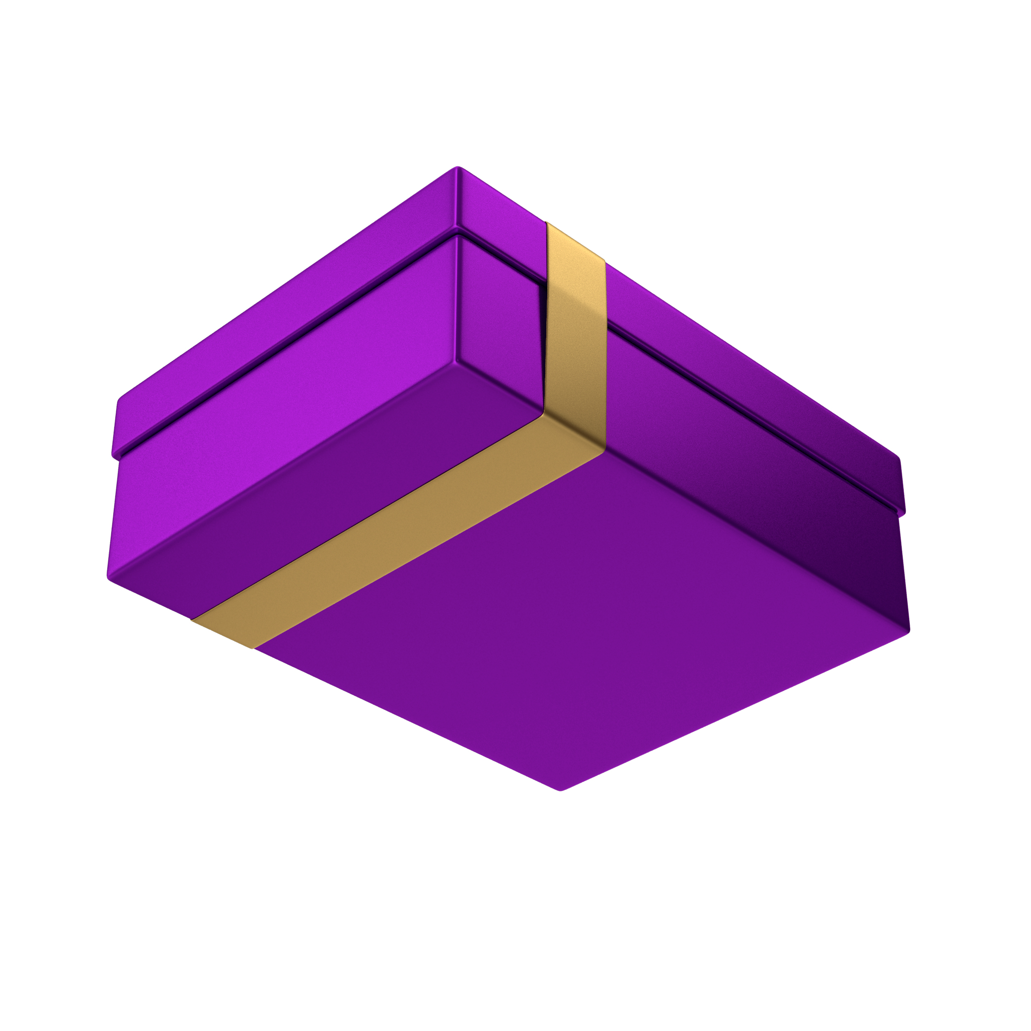 3D Purple Box With Ribbon model - TurboSquid 2029563