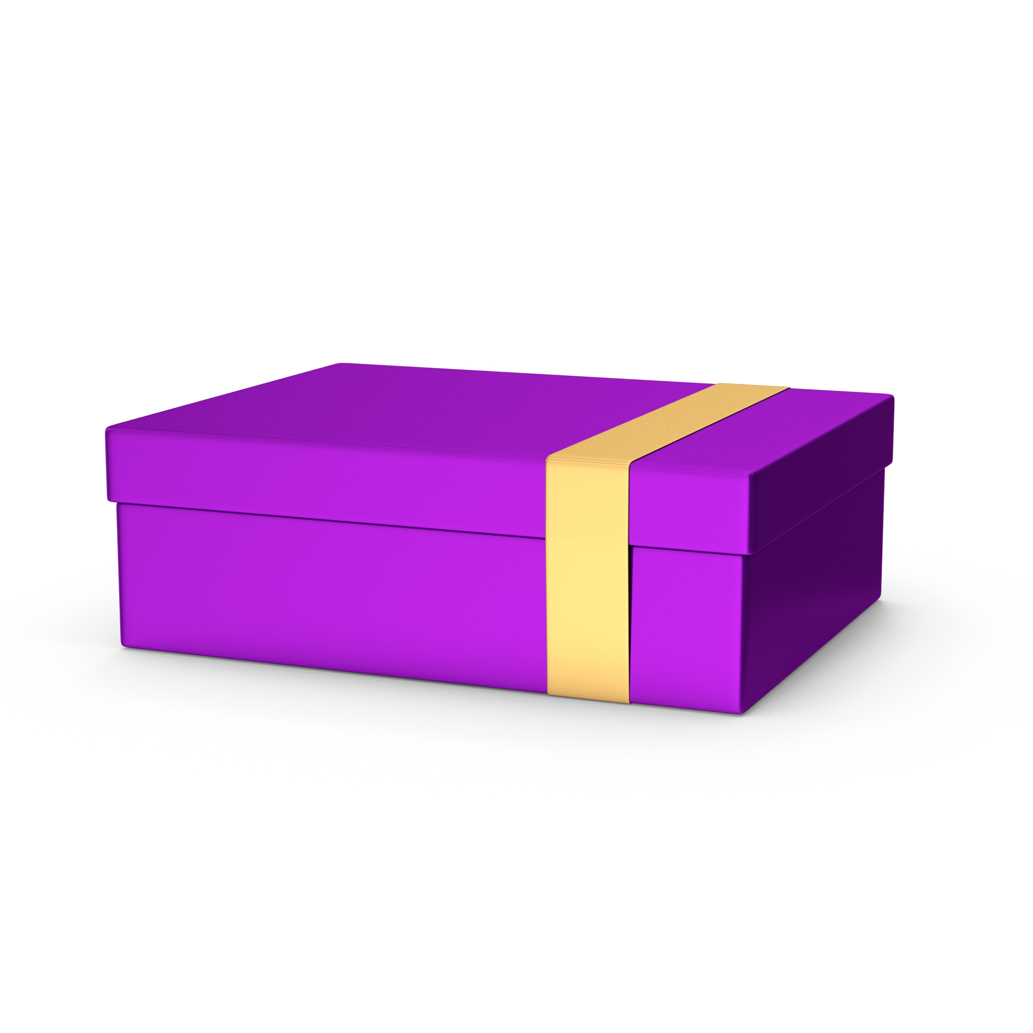 3D Purple Box With Ribbon model - TurboSquid 2029563