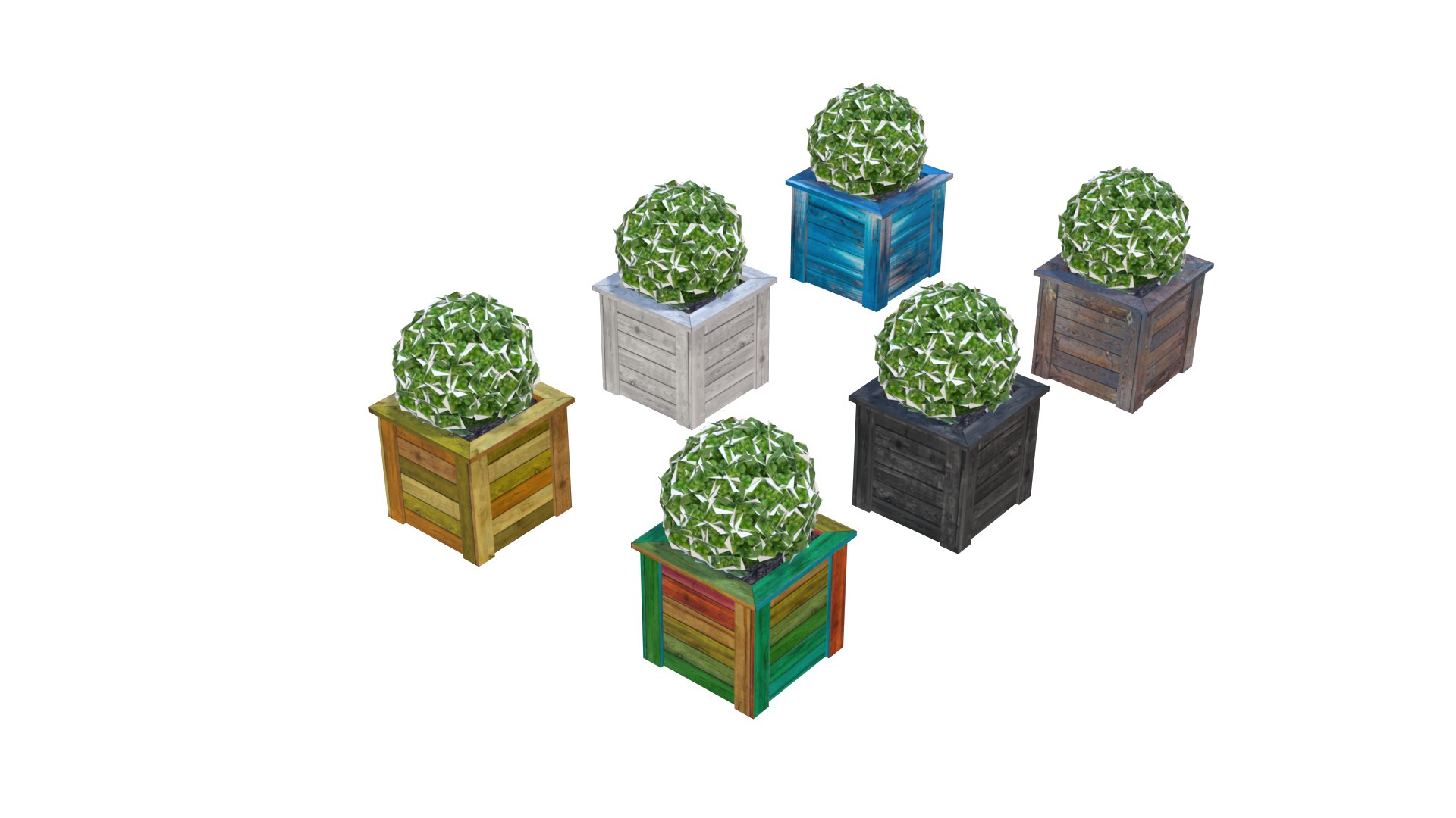 3D Potted Plants 3D Model - TurboSquid 2305098