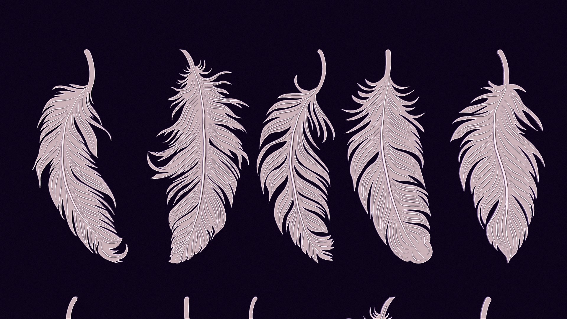 3D Art Feathers - TurboSquid 2050686
