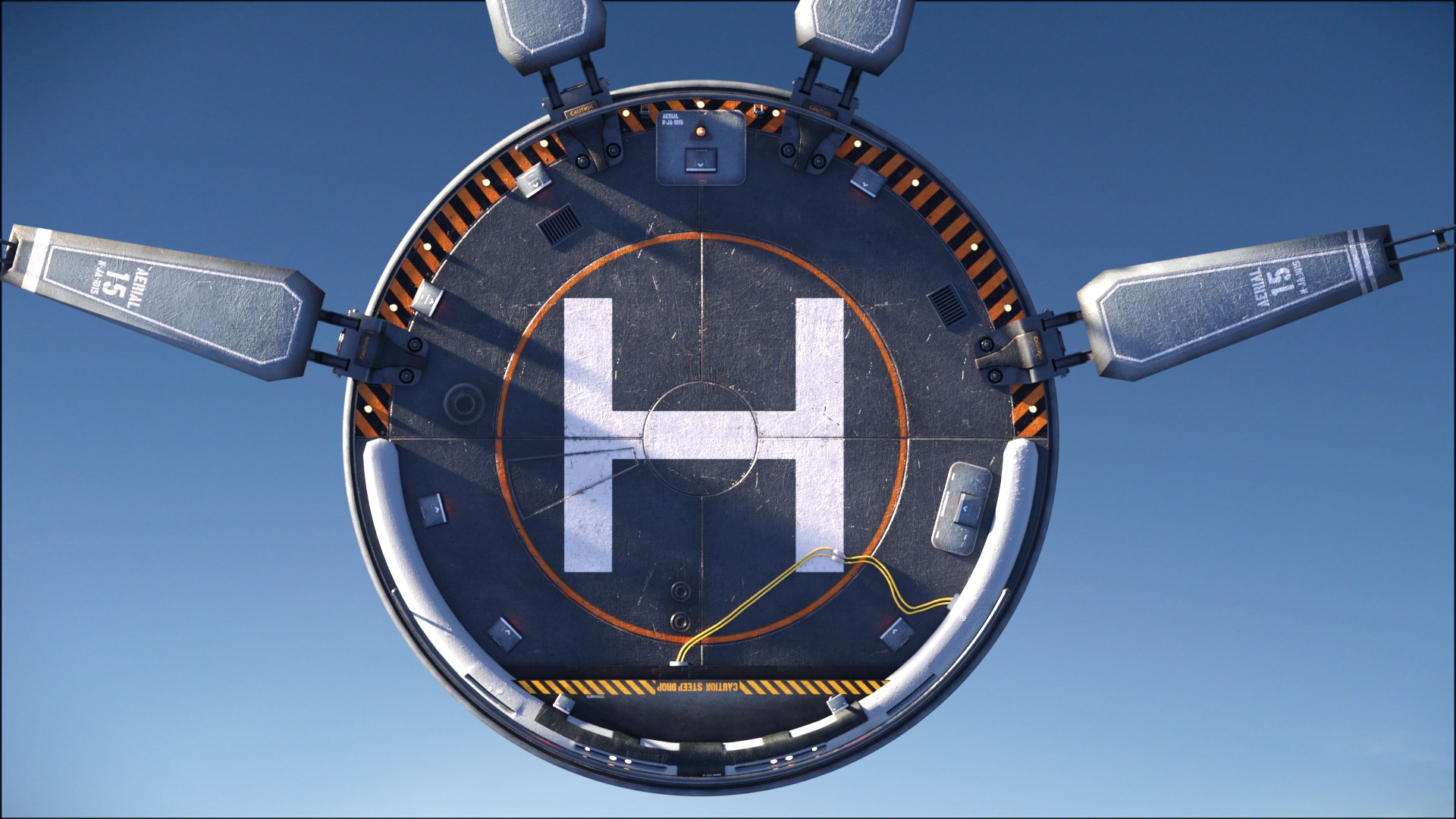 3D SCI - FI Helipad model - TurboSquid 1815824