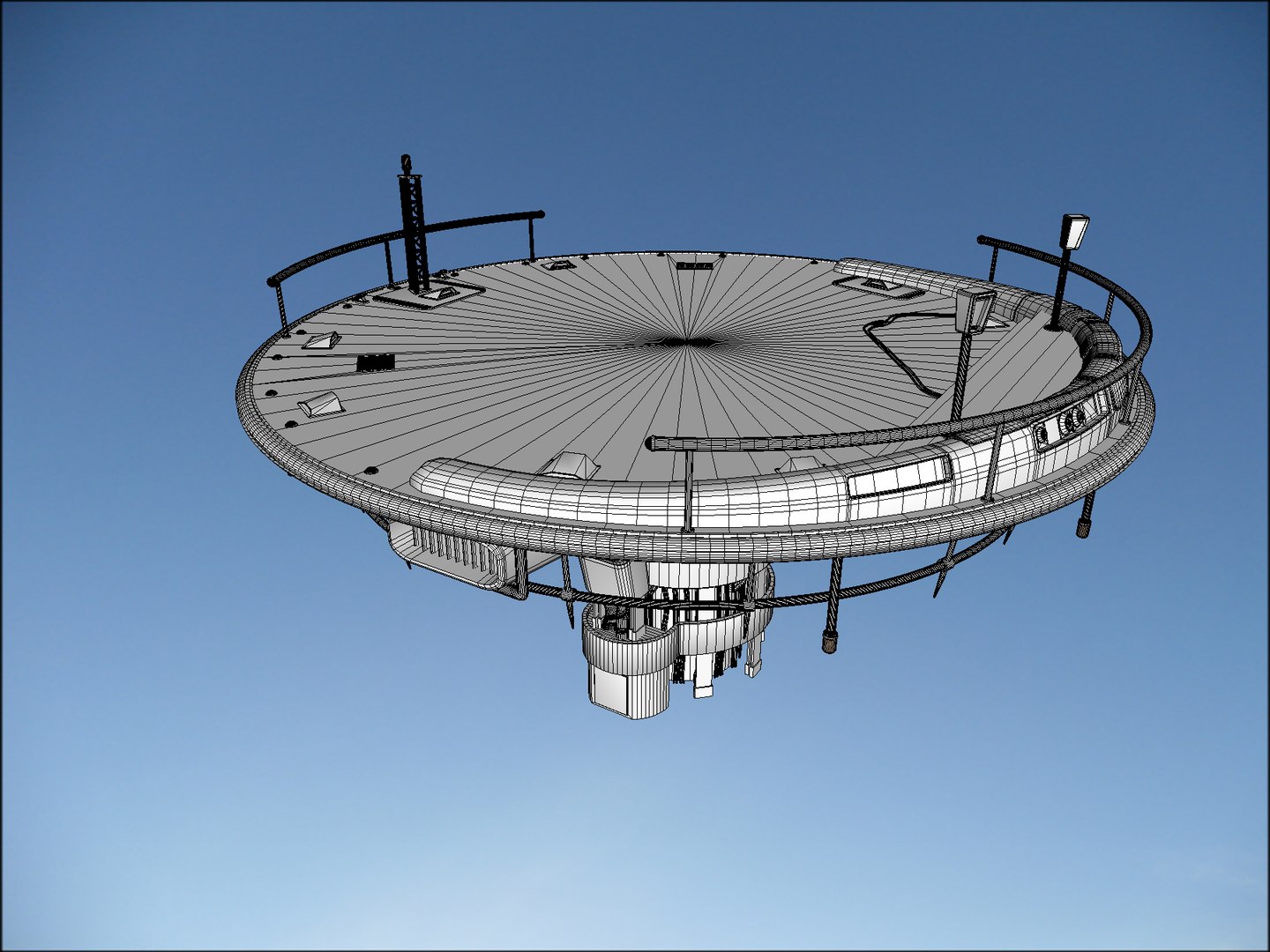 3D SCI - FI Helipad model - TurboSquid 1815824