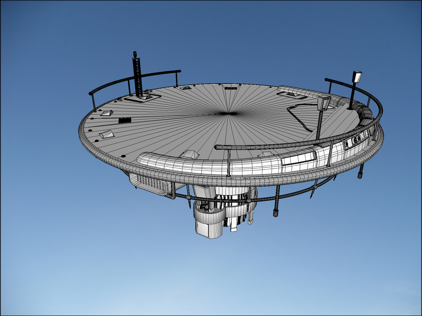 3D SCI - FI Helipad model - TurboSquid 1815824