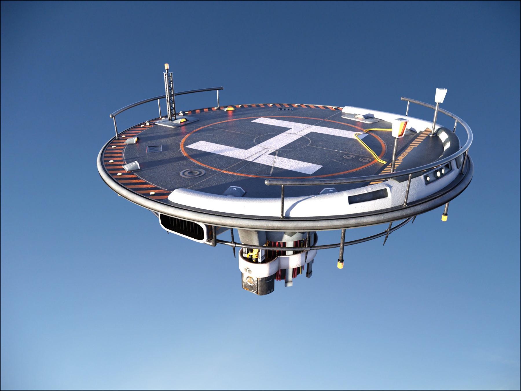 3D SCI - FI Helipad model - TurboSquid 1815824