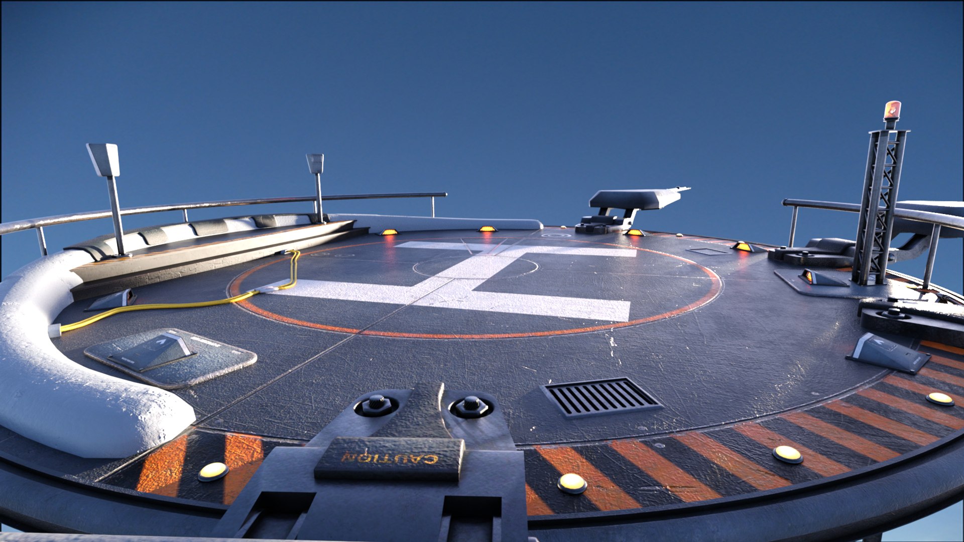 3D SCI - FI Helipad model - TurboSquid 1815824