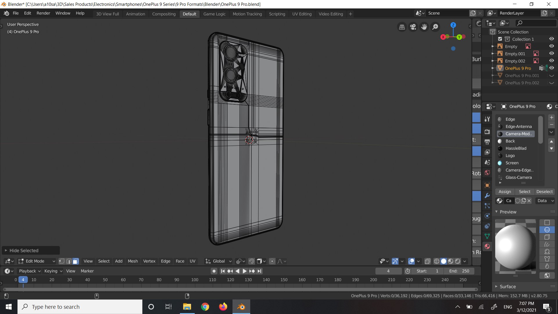 9 pro official 3D model - TurboSquid 1703921