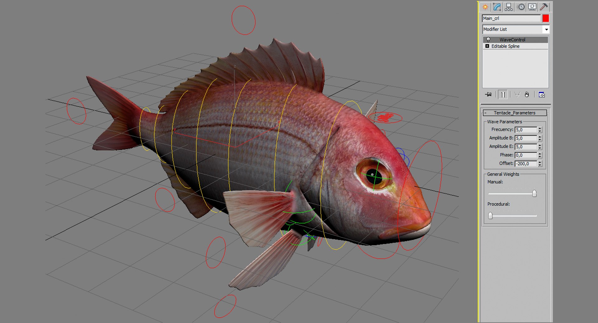 Snapper Fish Animation 3d Model