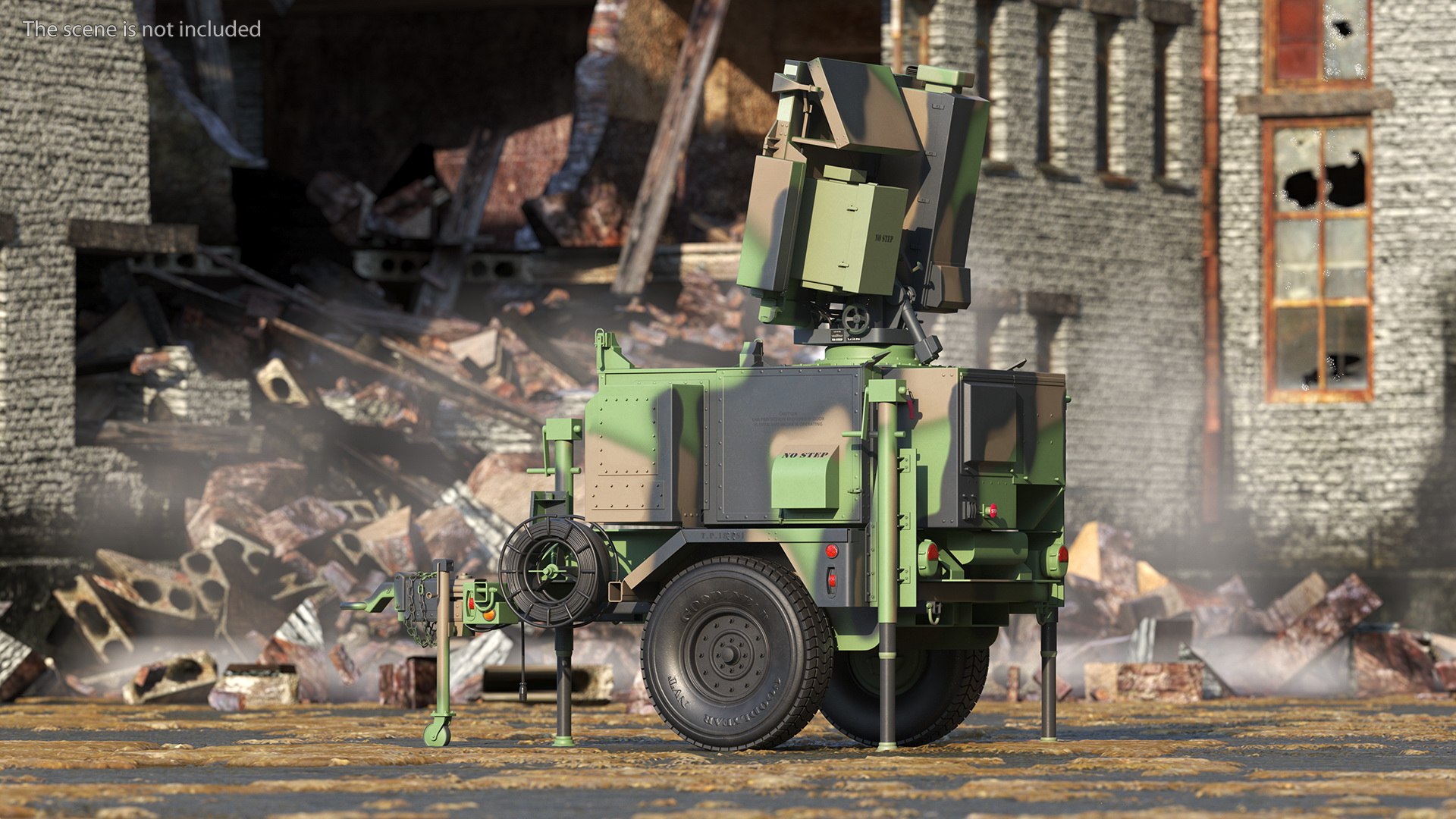 MPQ-64 Sentinel Radar Green Camo 3D - TurboSquid 1930133