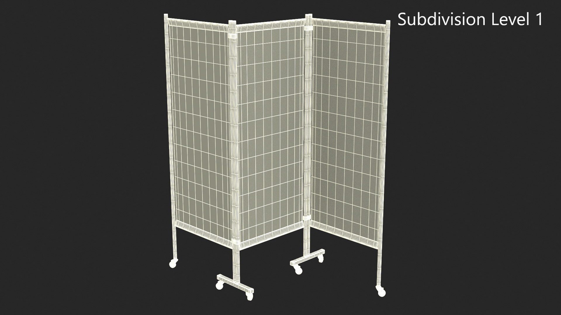 Mobile Folding Hospital Privacy Screen Model - TurboSquid 2101377