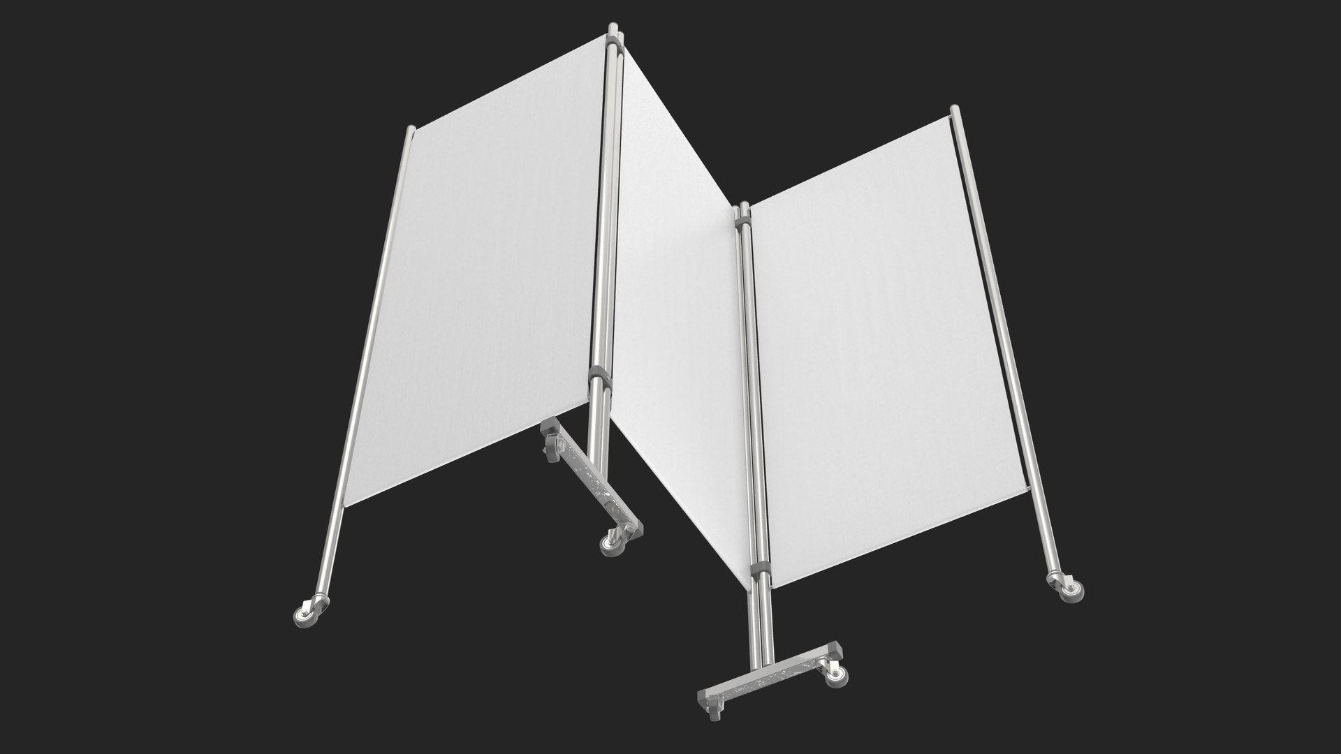 Mobile Folding Hospital Privacy Screen Model - TurboSquid 2101377