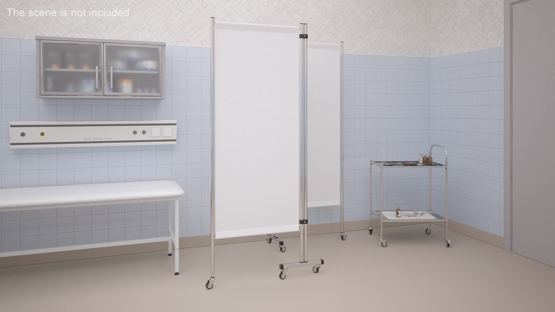 Mobile Folding Hospital Privacy Screen Model - TurboSquid 2101377