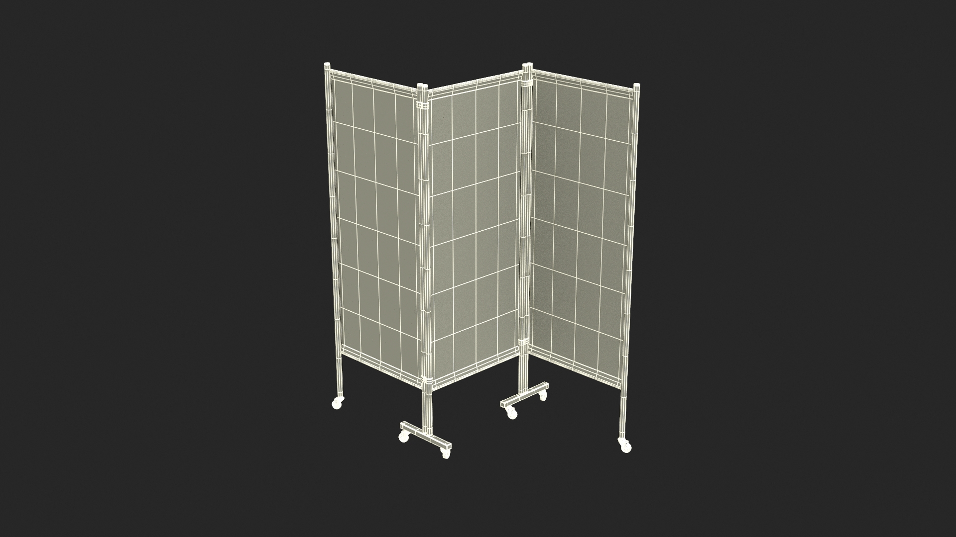 Mobile Folding Hospital Privacy Screen Model - TurboSquid 2101377