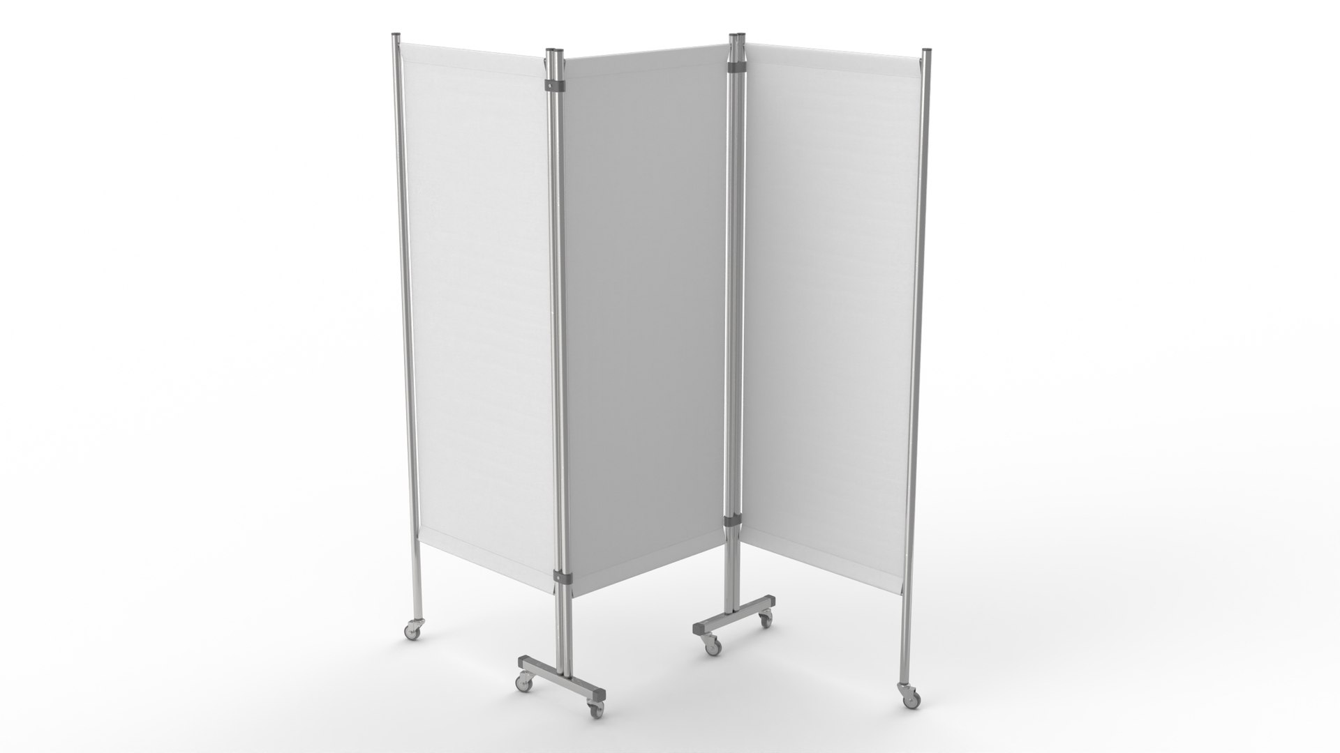 Mobile Folding Hospital Privacy Screen Model - TurboSquid 2101377