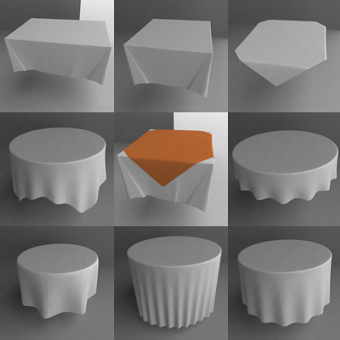 3ds max table cloth tablecloth