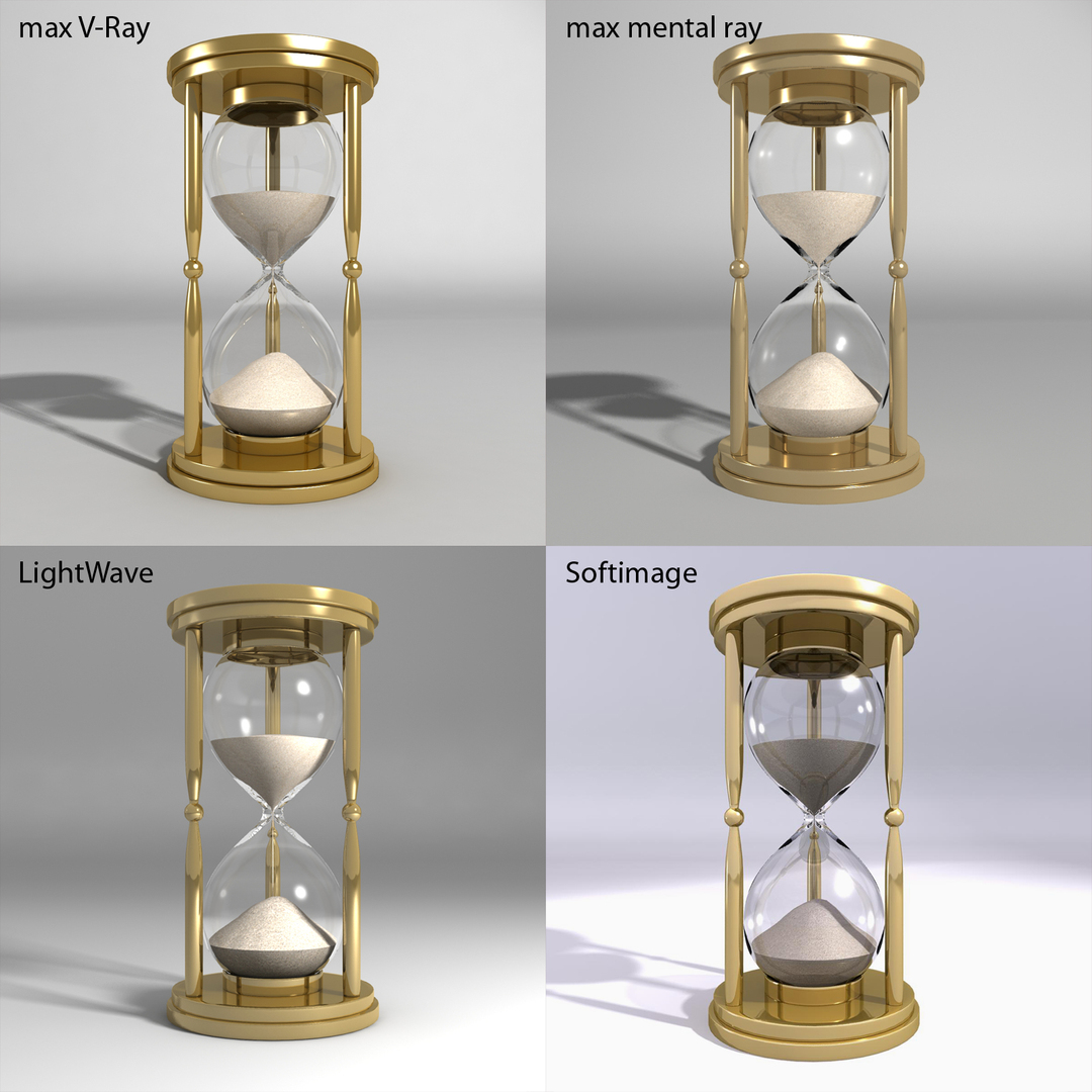 3d hourglass sand