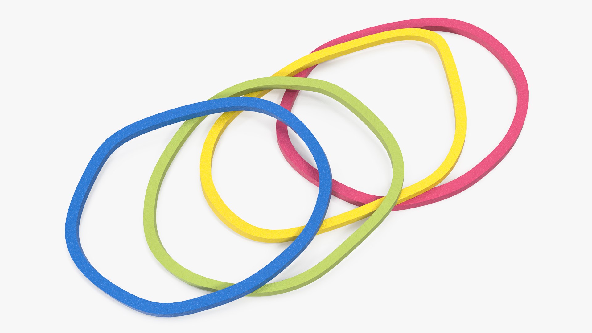 Multi Color Rubber Elastic 3D Model - TurboSquid 1588300