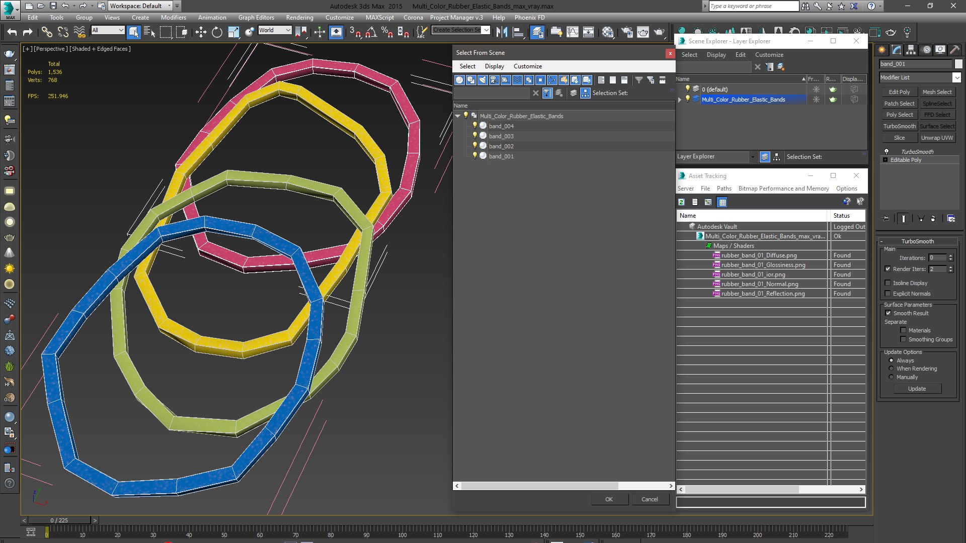 Multi color rubber elastic 3D model - TurboSquid 1588300
