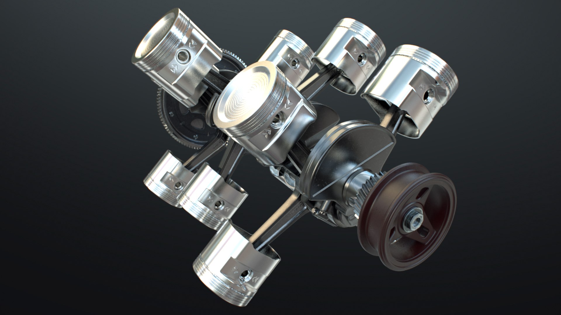 3D X12 Engine Working Animated Model - TurboSquid 1969651