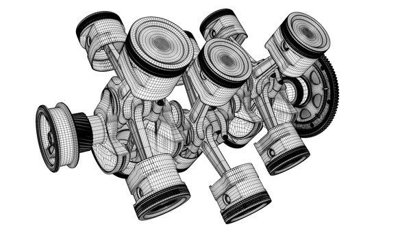 modelo 3d Motor X12 trabajando animado - TurboSquid 1969651