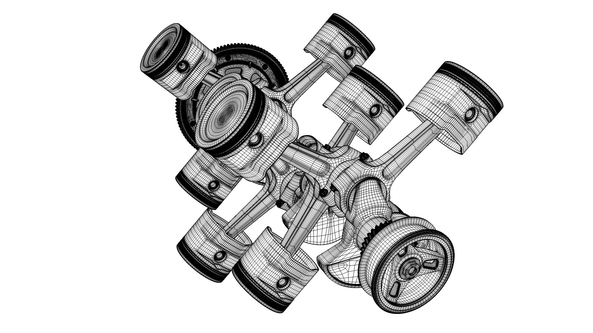 3D X12 Engine Working Animated Model - TurboSquid 1969651