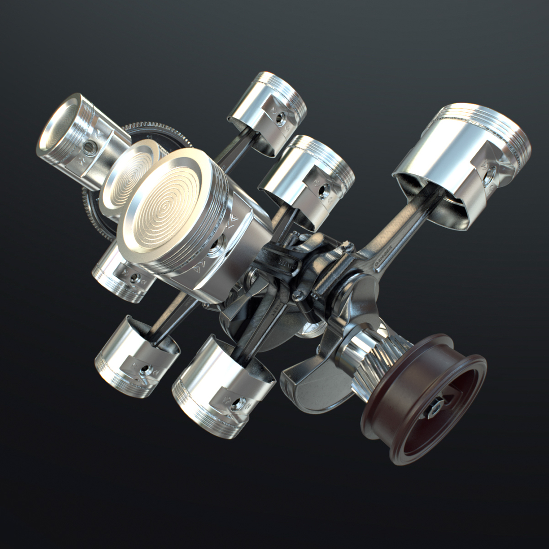 3D X12 Engine Working Animated Model - TurboSquid 1969651