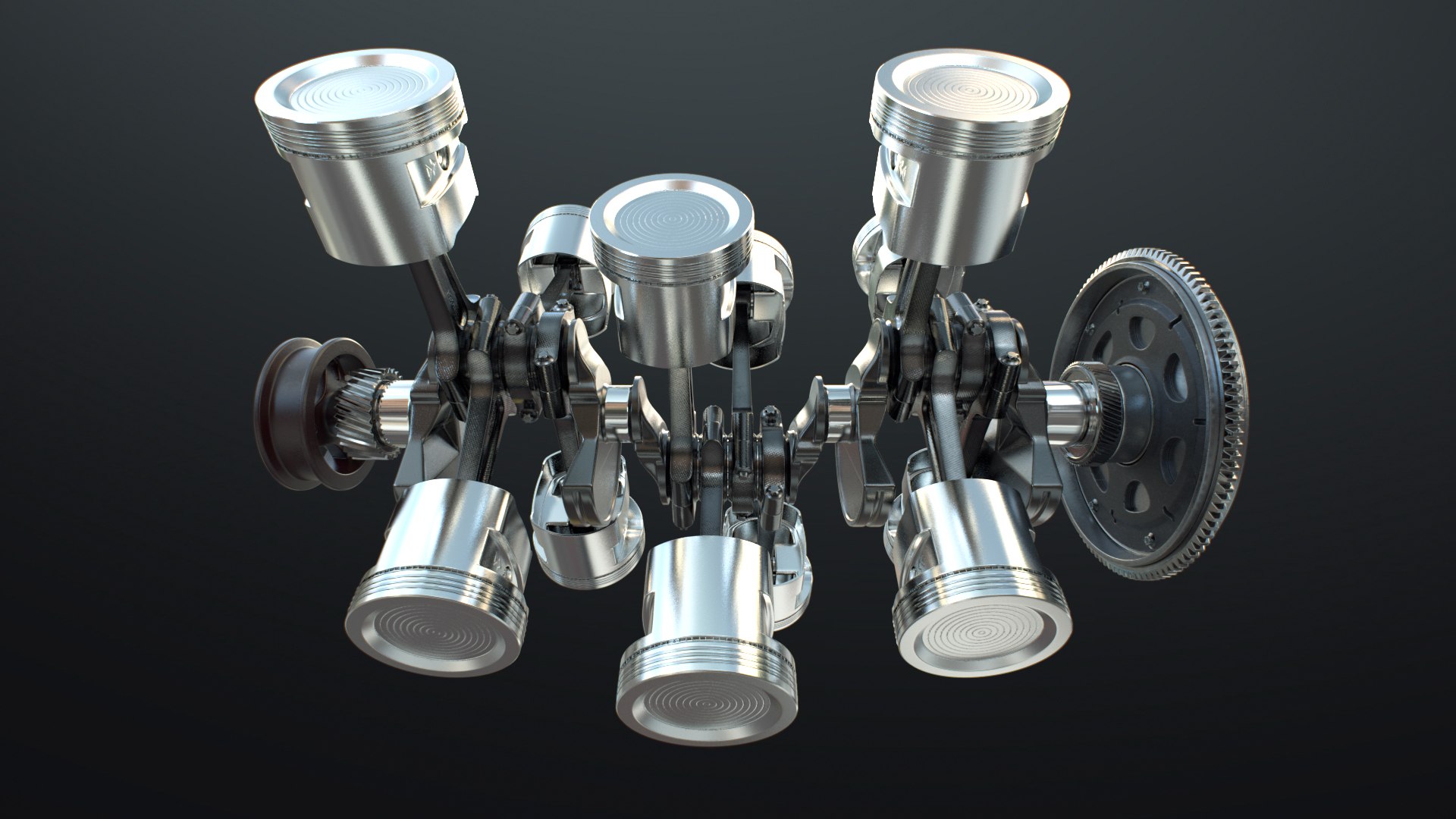 3D X12 Engine Working Animated Model - TurboSquid 1969651