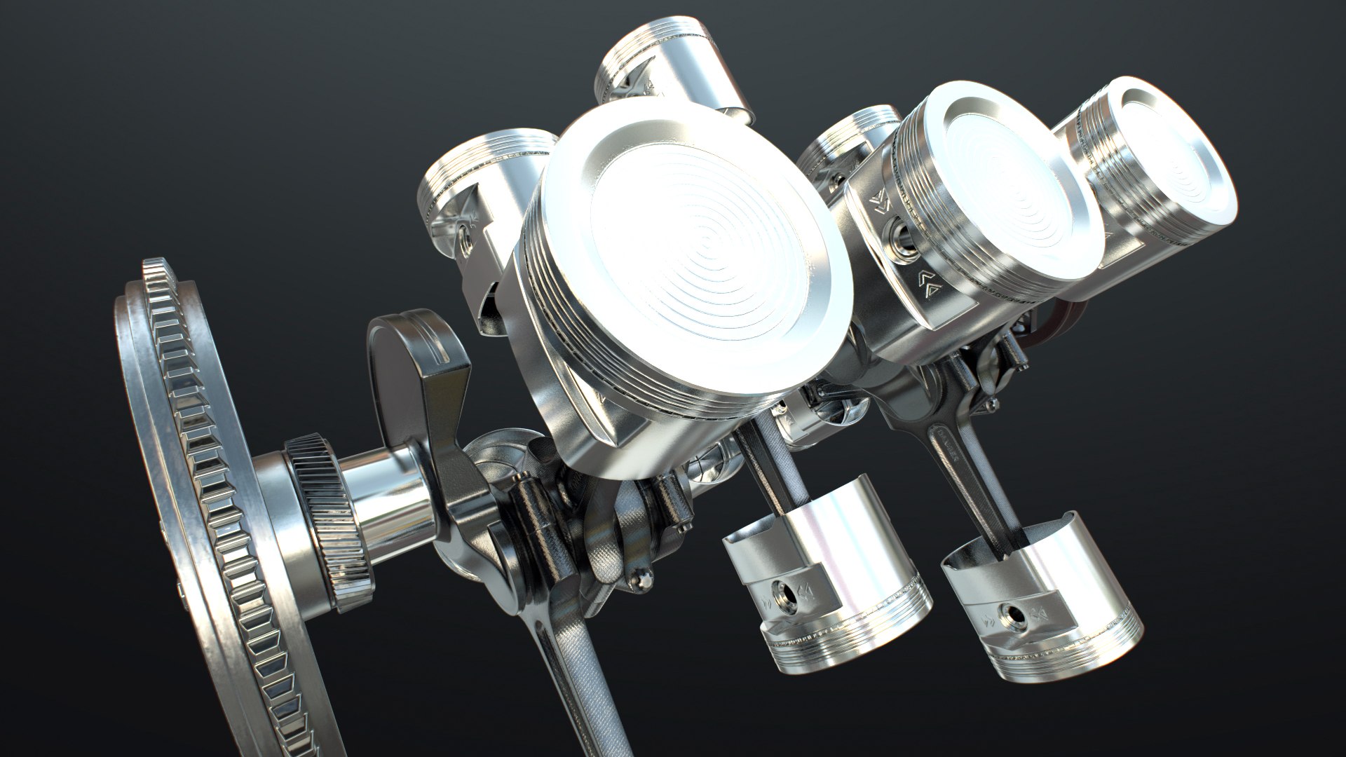 3D X12 Engine Working Animated Model - TurboSquid 1969651