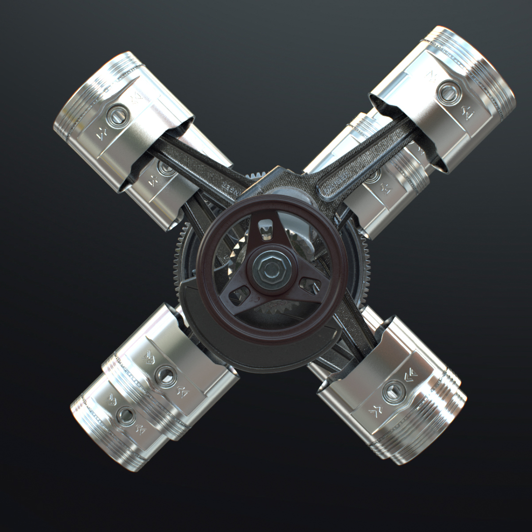 3D X12 Engine Working Animated Model - TurboSquid 1969651