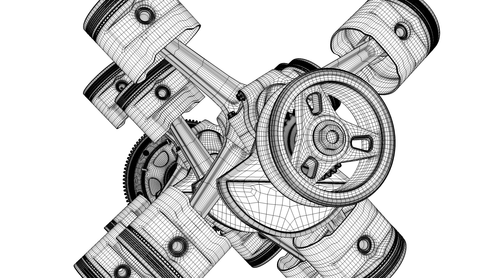 3D X12 Engine Working Animated Model - TurboSquid 1969651
