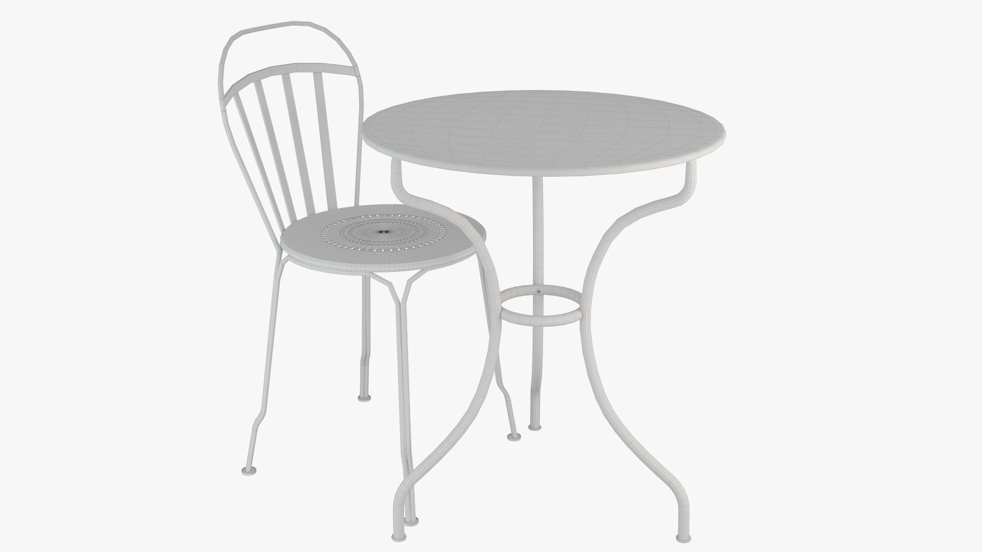 Fermob Louvre Chair And Opera Table 3D Model - TurboSquid 1745658