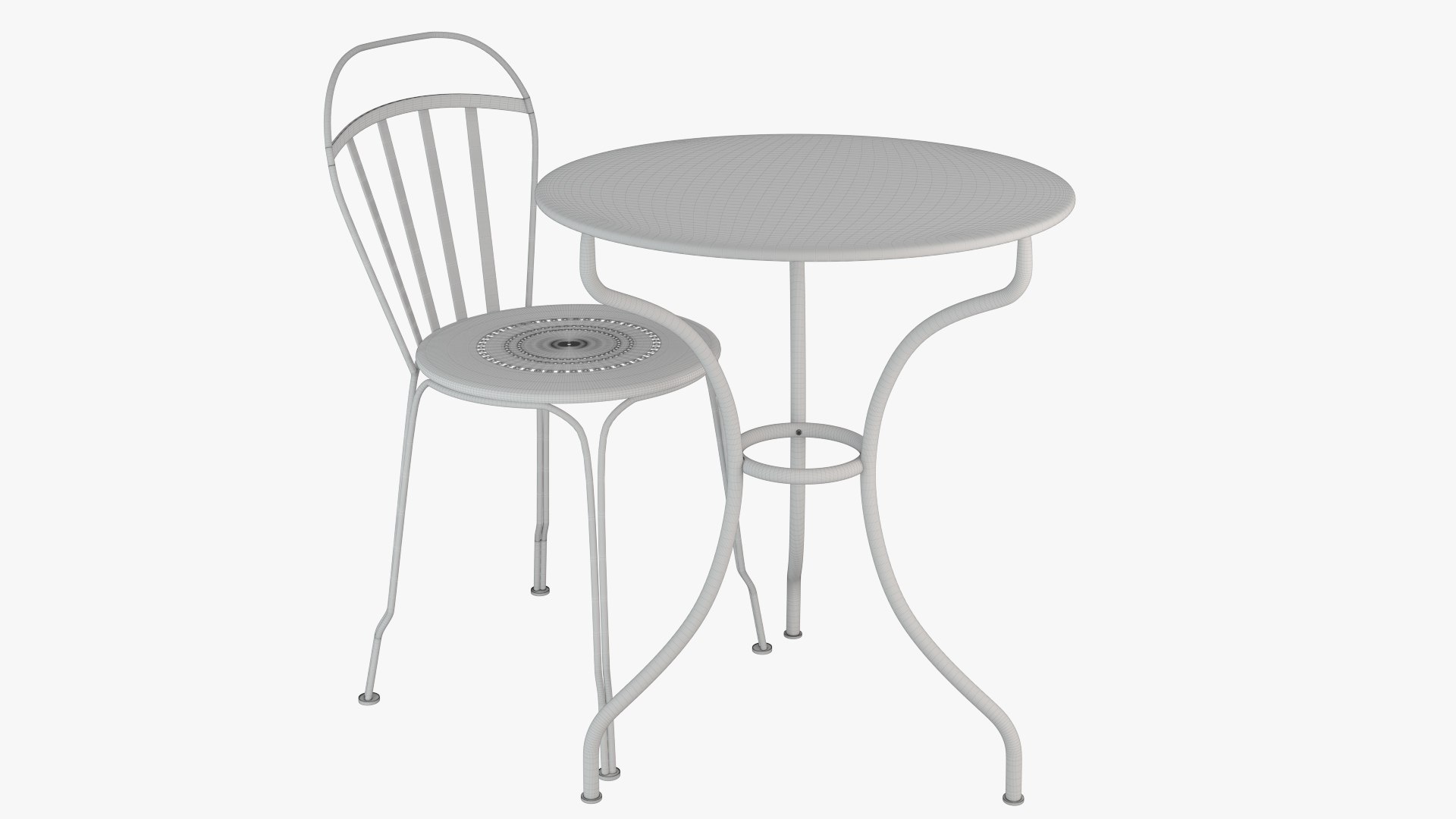 Fermob Louvre Chair And Opera Table 3D Model - TurboSquid 1745658