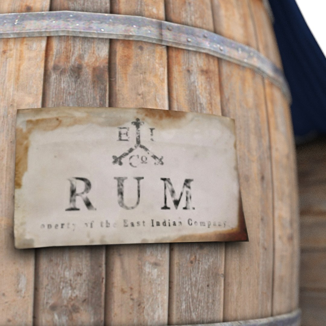 3d Wooden Barrels Rum East Model