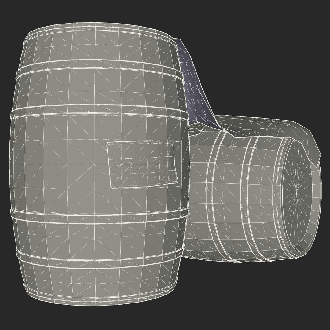3d Wooden Barrels Rum East Model