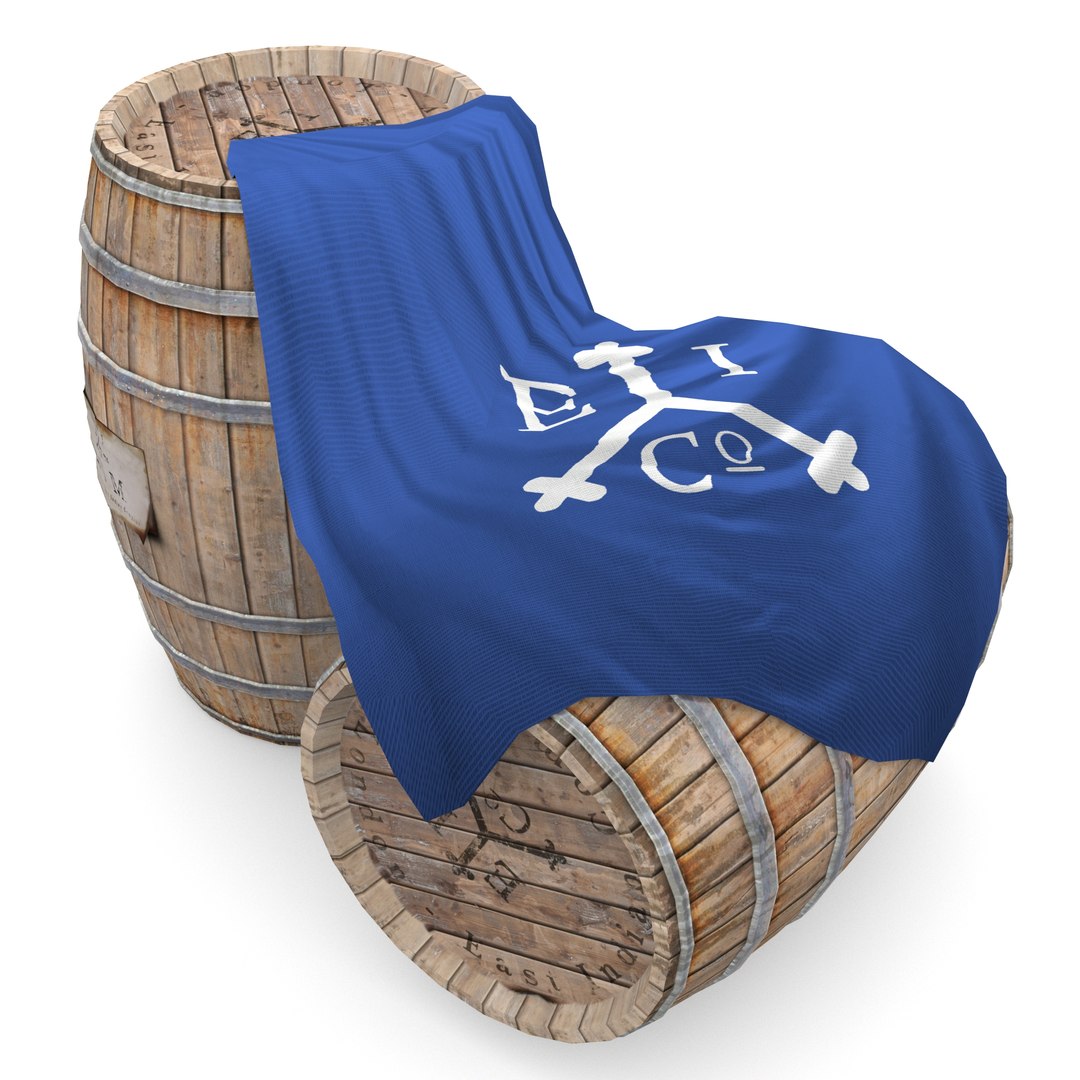 3d Wooden Barrels Rum East Model