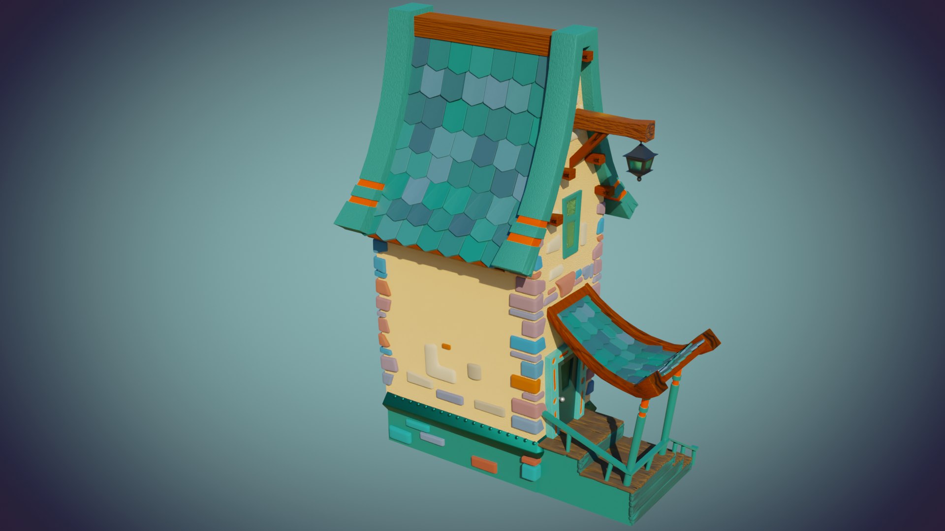 3D Stylized Cartoony House Model - TurboSquid 1746554