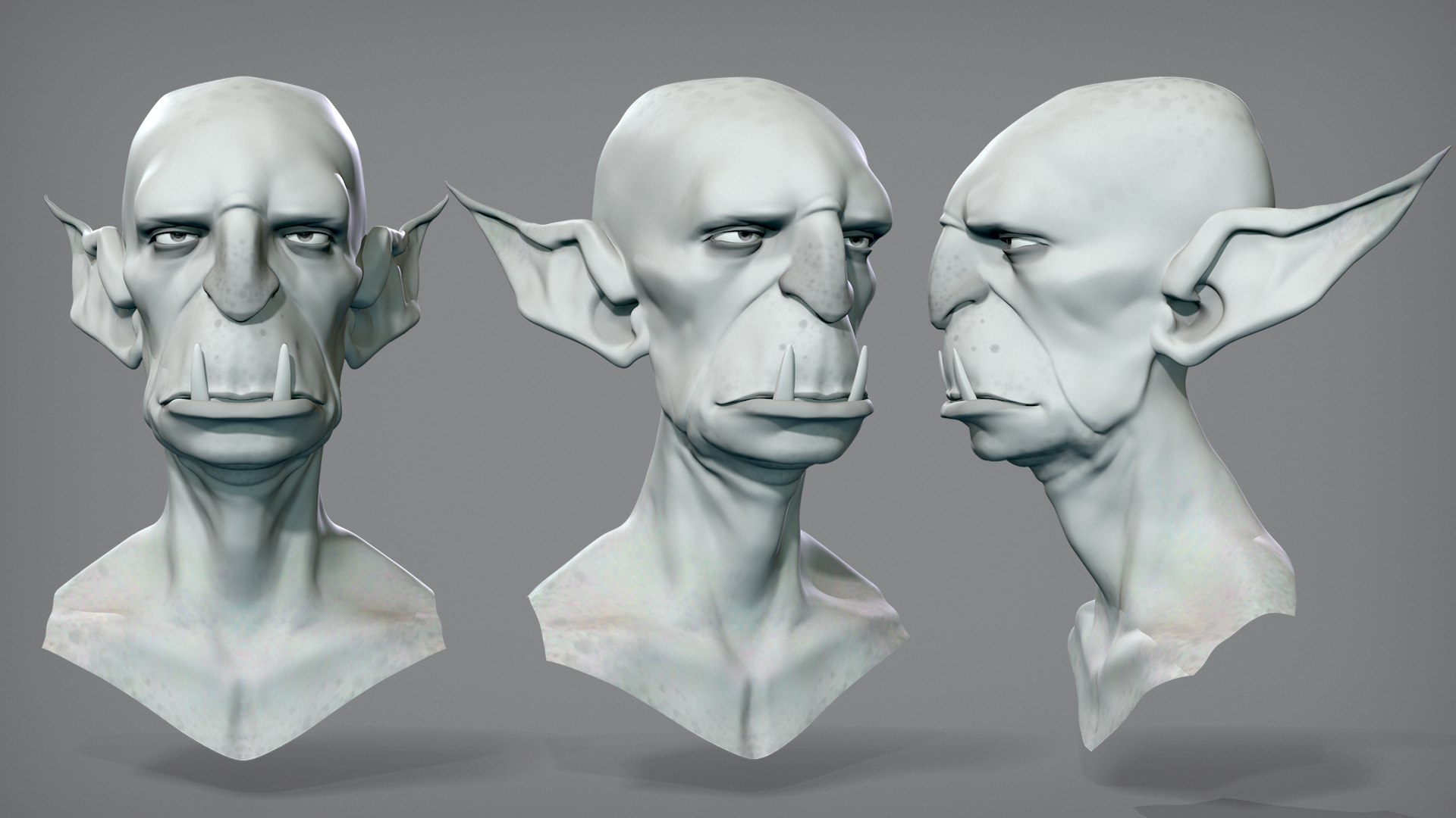3D Cartoon male character Orc base mesh model - TurboSquid 2076448