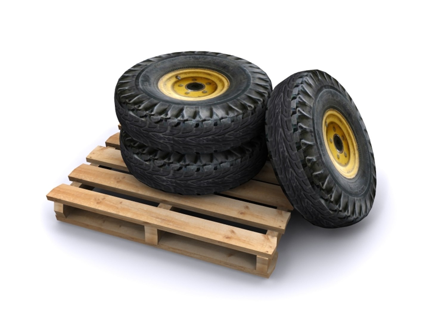 Ready Wheels Set Tire 3d Model